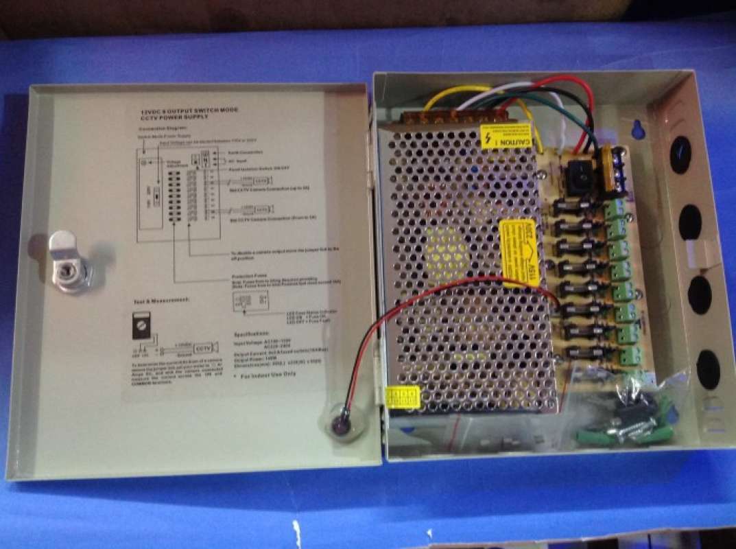 Promo Power Supply Central CCTV / Box Panel CCTV 12v 10A body besar ...