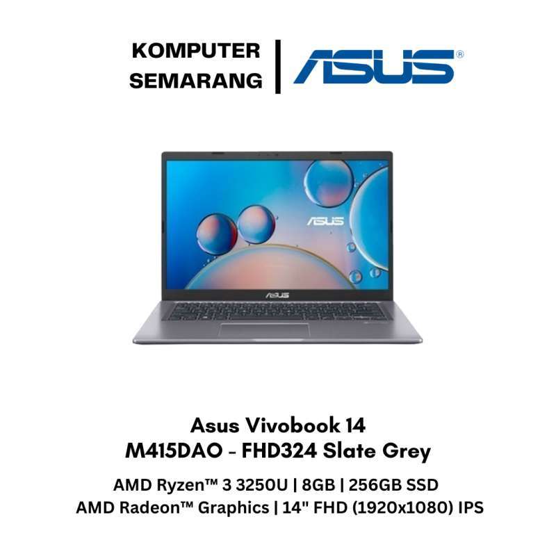 Promo ASUS VivoBook 14 M415DAO-FHD324 Slate Grey [AMD Ryzen™ 3 3250U ...