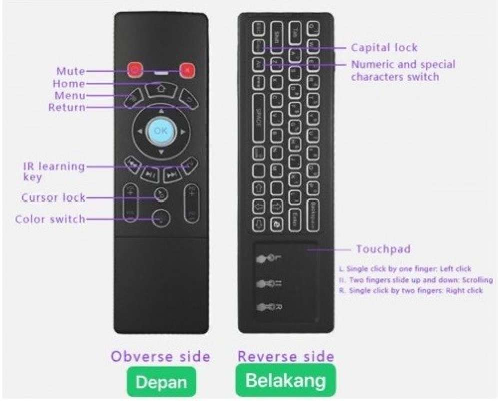 Promo Remote Control IR T6 Fly Air Mouse Wireless 2.4G Keyboard ...