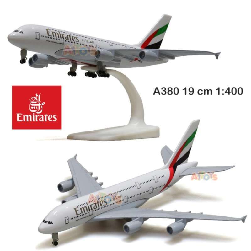 Promo Silakan Beli - Diecast Pesawat Emirates Airbus A380 19 Cm 1:400 ...