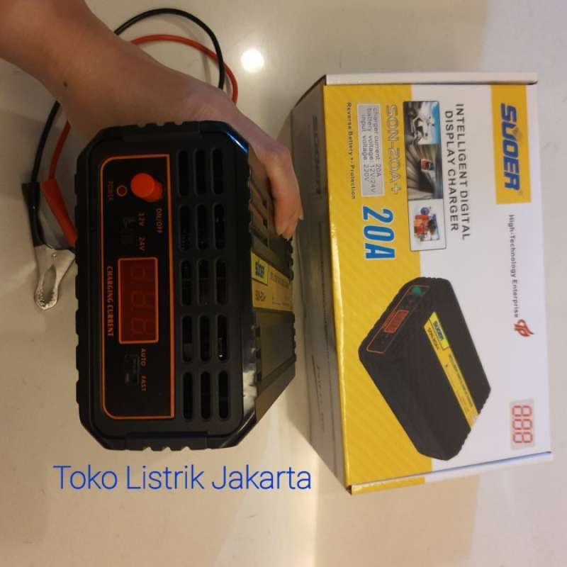 Jual Charger Cas Aki Accu Mobil MotorDC 12V 24V AC 220V 20A SON-20A ...