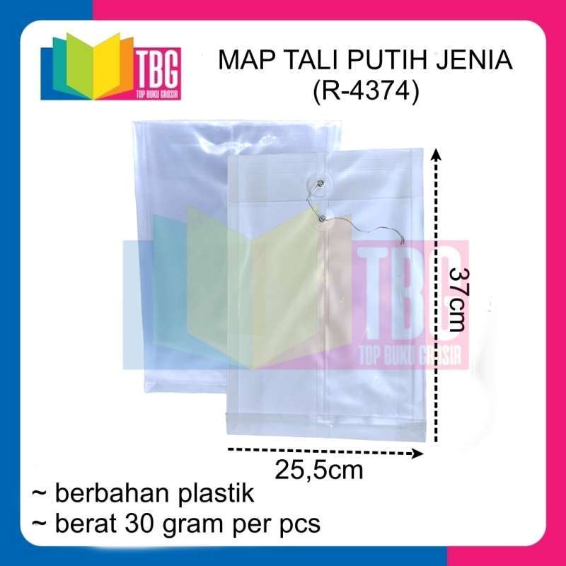 Jual 1 Pcs Map Tali Putih Jenia Map Plastik File Dokumen (r-4374) Di ...