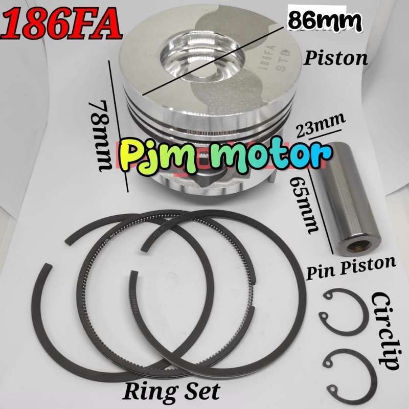 Promo Khm 186 Piston Assy Seher Komplit Mesin Mesin Pengerak Dan Genset ...