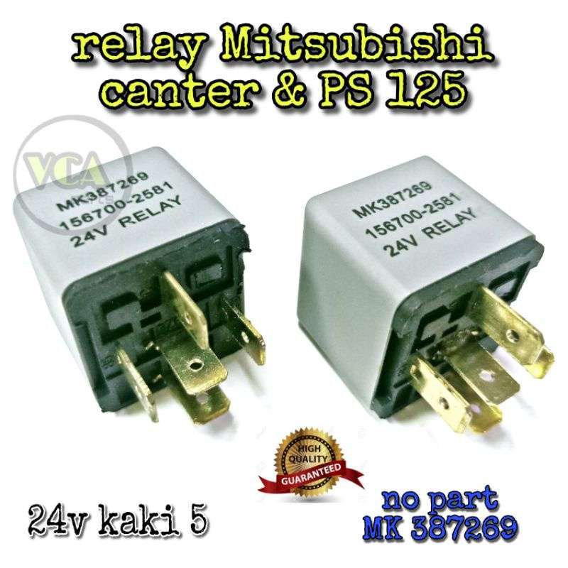 Jual Relay 24v Kaki 5 (5p) Mitsubishi Canter/ps125. Terbaru Di Seller ...