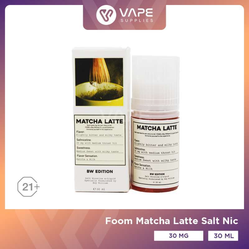 Jual Liquid Foom Matcha Latte Salt Nic 30ML - Foom x Boy William di ...