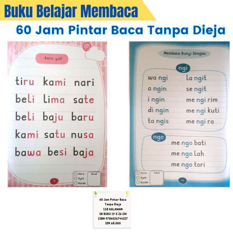 Jual Buku Membaca Anak - 60 Jam Pintar Baca Tanpa Dieja Di Seller ...
