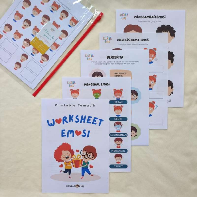 Promo Worksheet Tematik Emosi - 18 Lembar Kerja Anak Tema Emosi Buku ...