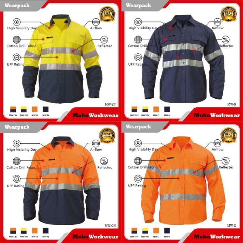 Promo BAJU SERAGAM SAFETY TEKNISI Wearpack Coverall Safety / baju ...