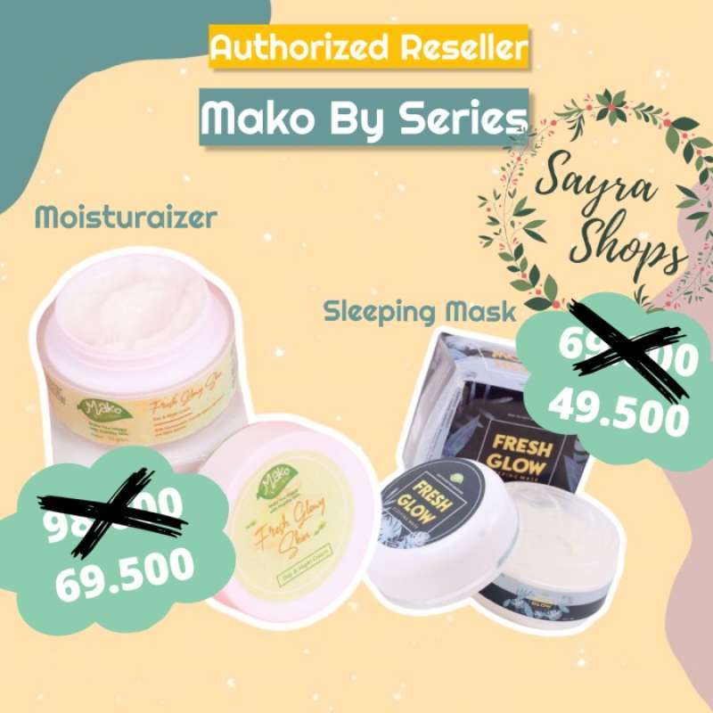 Jual Mako By Seris - Moisturizer Day & Night Cream - Sleeping Mask Di ...