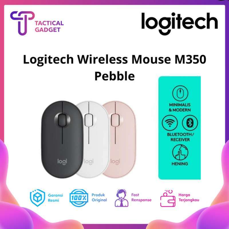 Promo Logitech Wireless Mouse M350 Pebble Original Diskon 23% di Seller ...