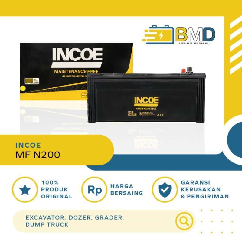 Promo Sale Aki Mobil Incoe Mf N200 Untuk Excavator, Dozer, Grader ...