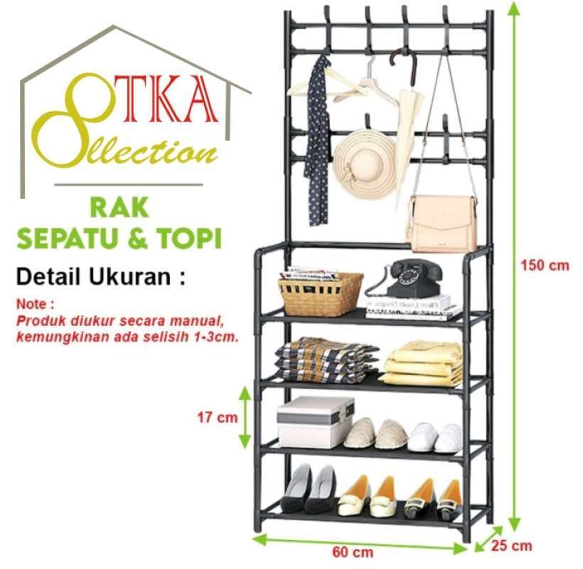 Jual DIMPLE STORE RAK SEPATU MULTIFUNGSI, STAND HANGER GANTUNGAN BAJU ...