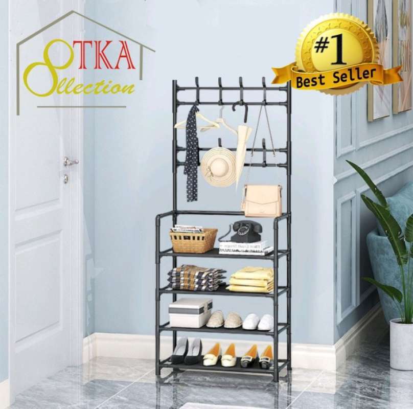 Jual DIMPLE STORE RAK SEPATU MULTIFUNGSI, STAND HANGER GANTUNGAN BAJU ...