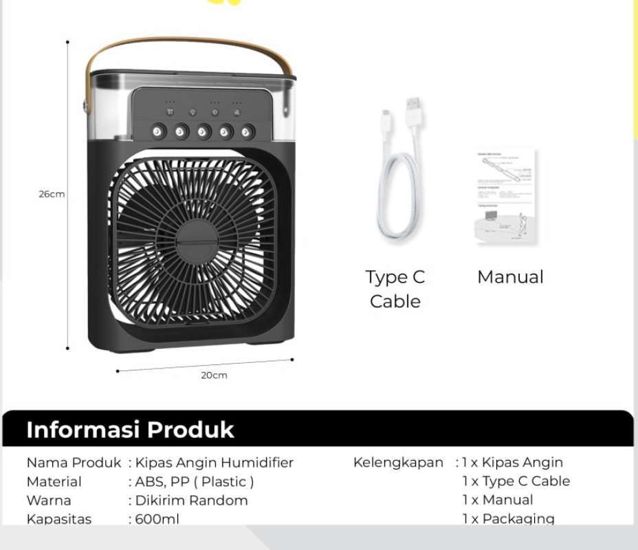 Promo Mini Ac Portable Kipas Angin Pendingin Air Cooler Mobil Dan ...