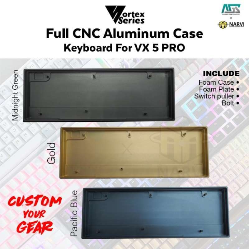 Promo Vortexseries Full Cnc Aluminium For Vx5 Pro - Case Keyboard ...