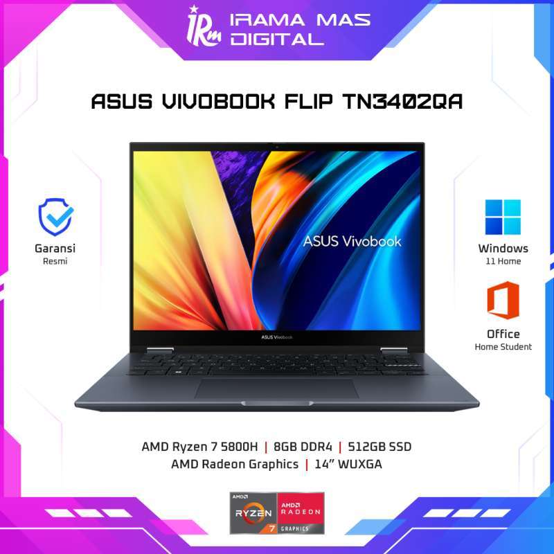 Jual Asus Vivobook S14 Flip Tn3402qa Amd Ryzen 7-5800h 8gb 512gb Ssd 14 ...