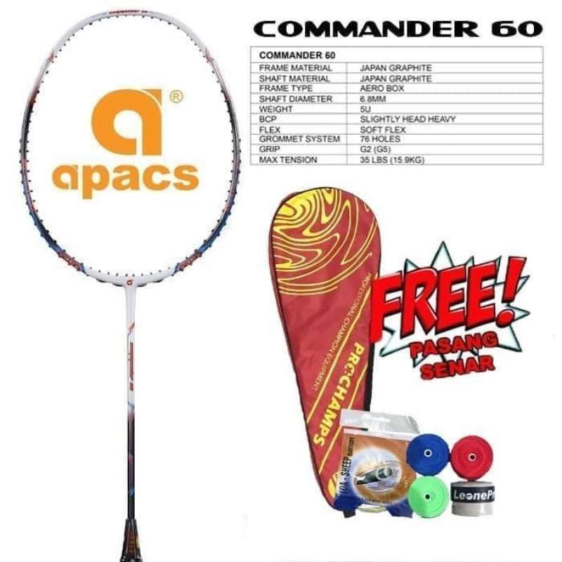 Promo Apacs Commander 60 Raket Badminton - Original Diskon 23% Di ...