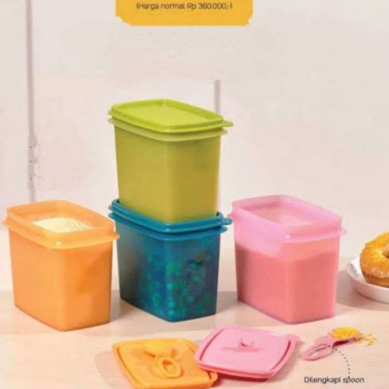 Jual Tupperwarewadah Kopi Gula Teh Susu Garam Merica Lada Bumbu - Ungu ...