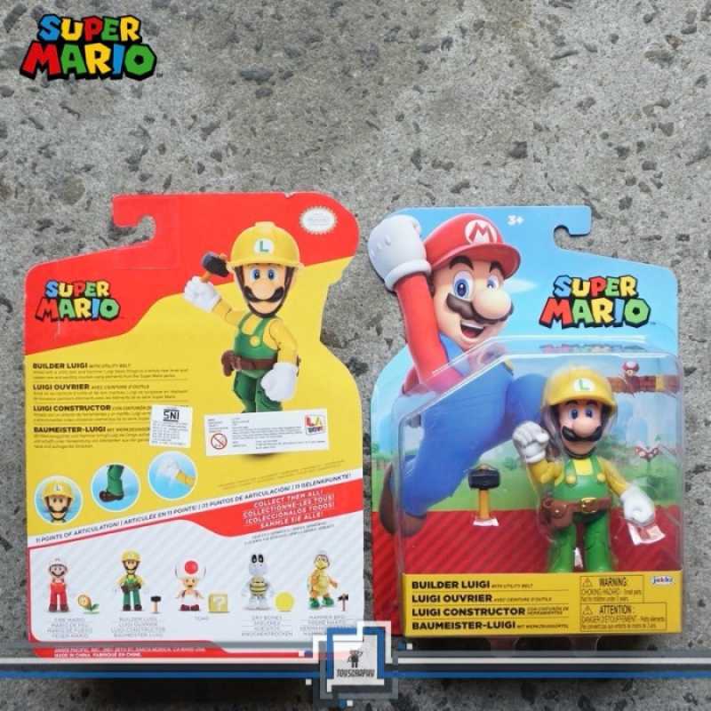 Promo Super Mario Maker Builder Luigi 4 With Belt Action Figure ...