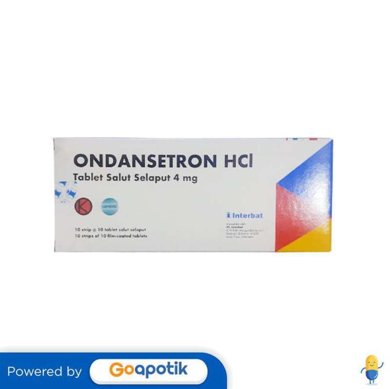 Jual ONDANSETRON HCL INTERBAT 4 MG BOX 100 TABLET di Seller Apotek ...