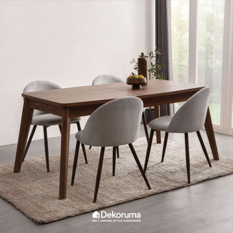 Promo Dekoruma Miwa Kursi Makan Walnut / Kursi Kafe Minimalis / Dining ...