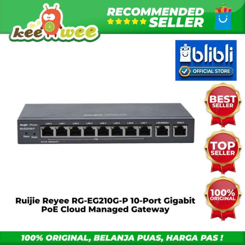 Jual Ruijie Reyee RG-EG210G-P 10-Port Gigabit PoE Cloud Managed Gateway ...