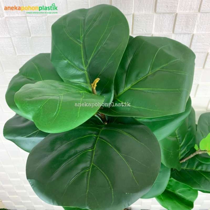 Promo Pohon Daun Ketapang Besar T120 Latex Artificial Pot Dasar Hitam ...