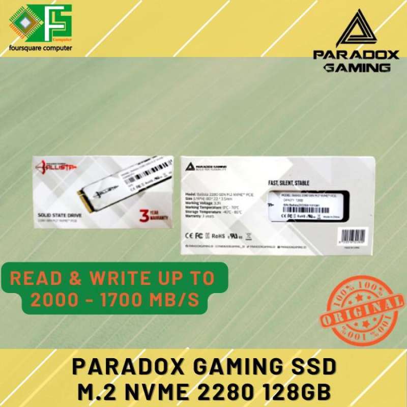 Jual Ssd M.2 Nvme 128gb Paradox Gaming Ballista Pcie Gen3x4 | M2 2280 ...