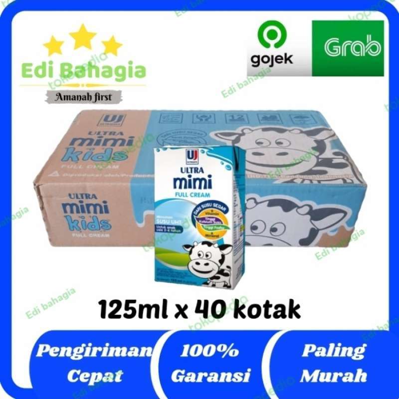 Jual Susu Ultra Mimi Full Cream 125 Ml Box (1 Box=40pcs) Di Seller ...