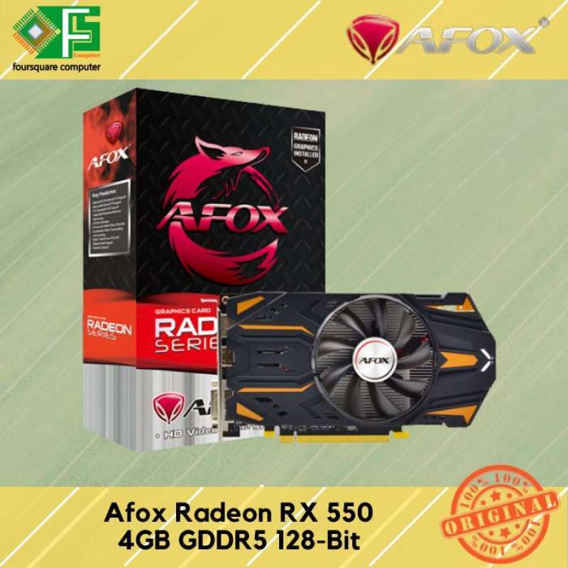 Jual VGA Card Afox Radeon Rx 550 4gb / Rx550 4 GB Gddr5 128-bit Single ...