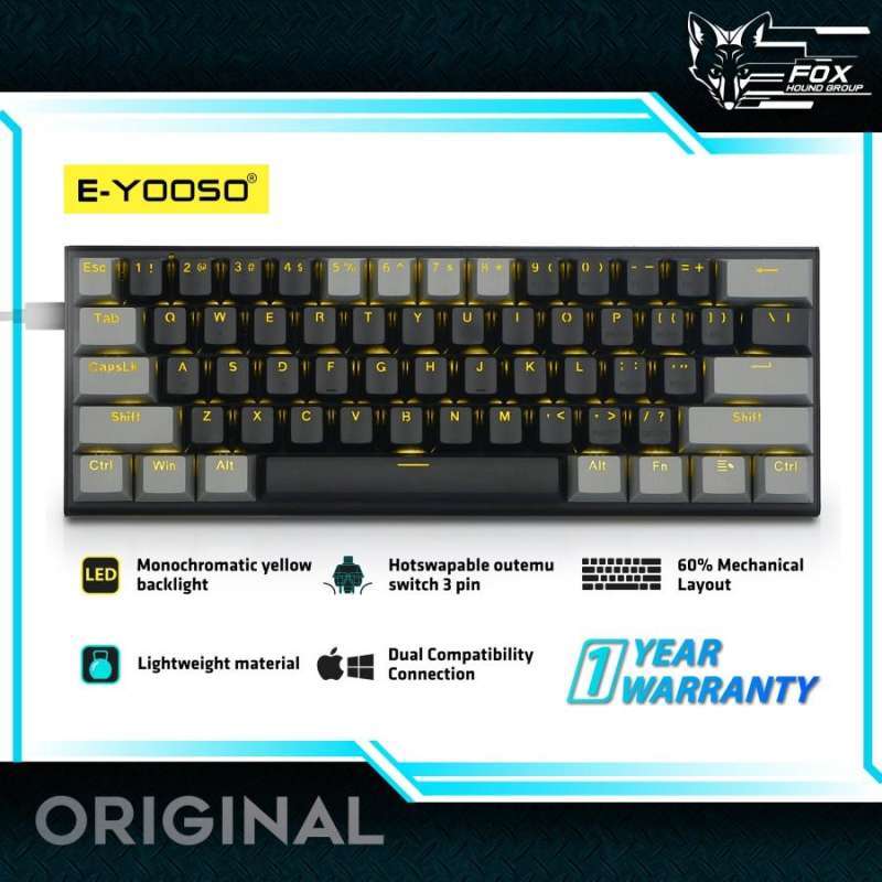 Jual E-Yooso Z-11 Hotswap Black Red Blue Switch | Keyboard Mechanical ...