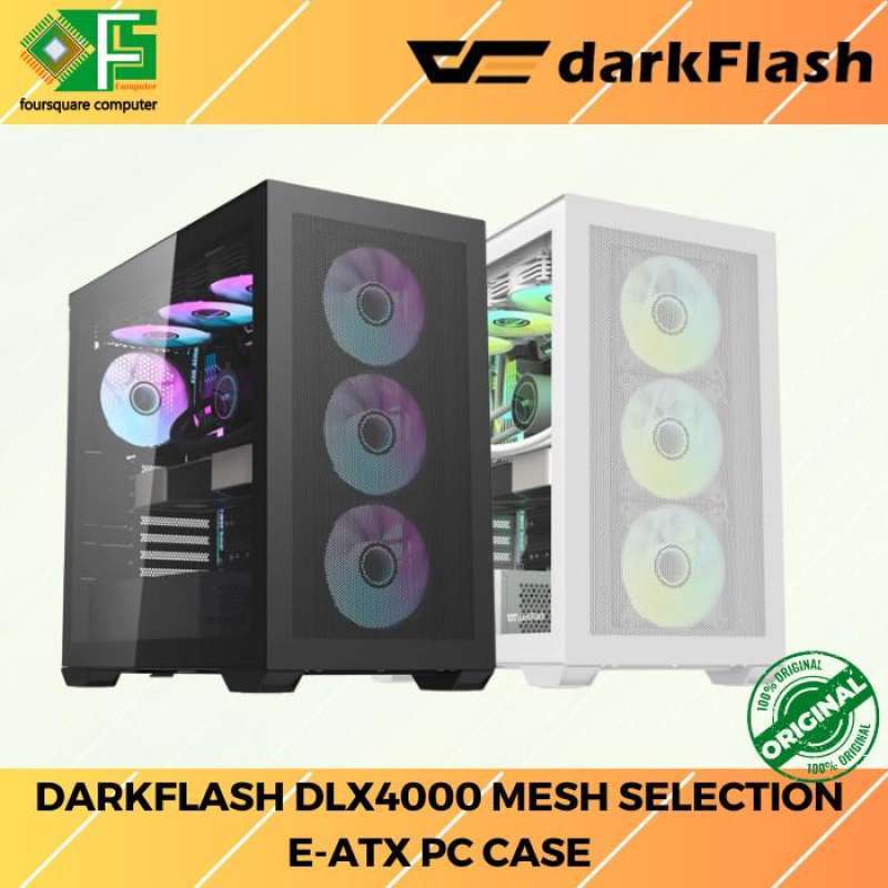 Jual Casing PC E-ATX Darkflash DLX4000 Mesh Selection Black & White di ...