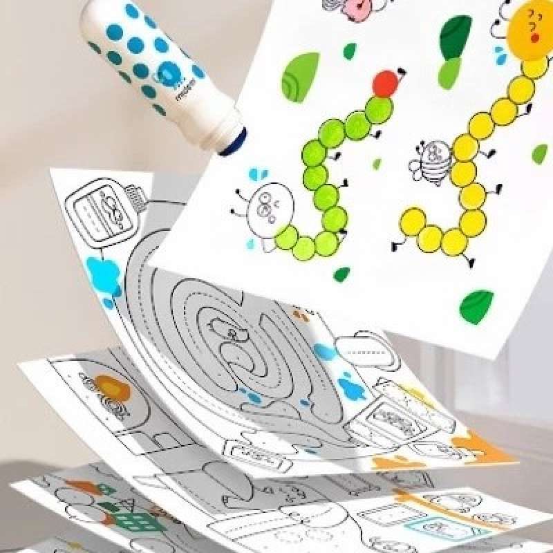 Promo Mideer Magic Dot Dot Book Buku Dot Mewarna Anak - Biru - Orange ...