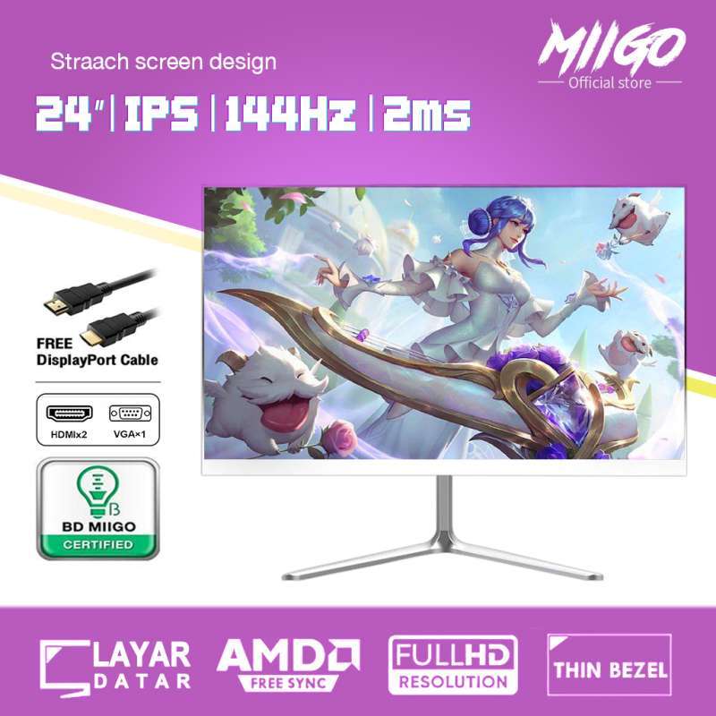 Jual Miigo Monitor Tatap Muka 24 Inci, Monitor Definisi Tinggi 144hz ...