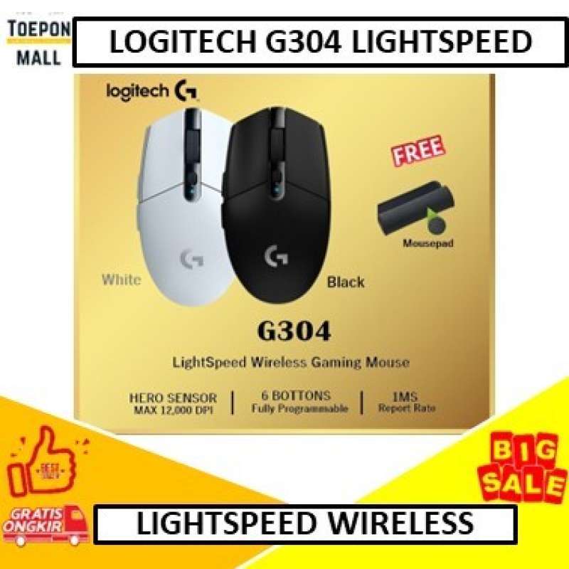 Promo Baru Logitech G304 Lightspeed Wireless Gaming Mouse - Logitech G-304 Diskon - Hitam Diskon ...