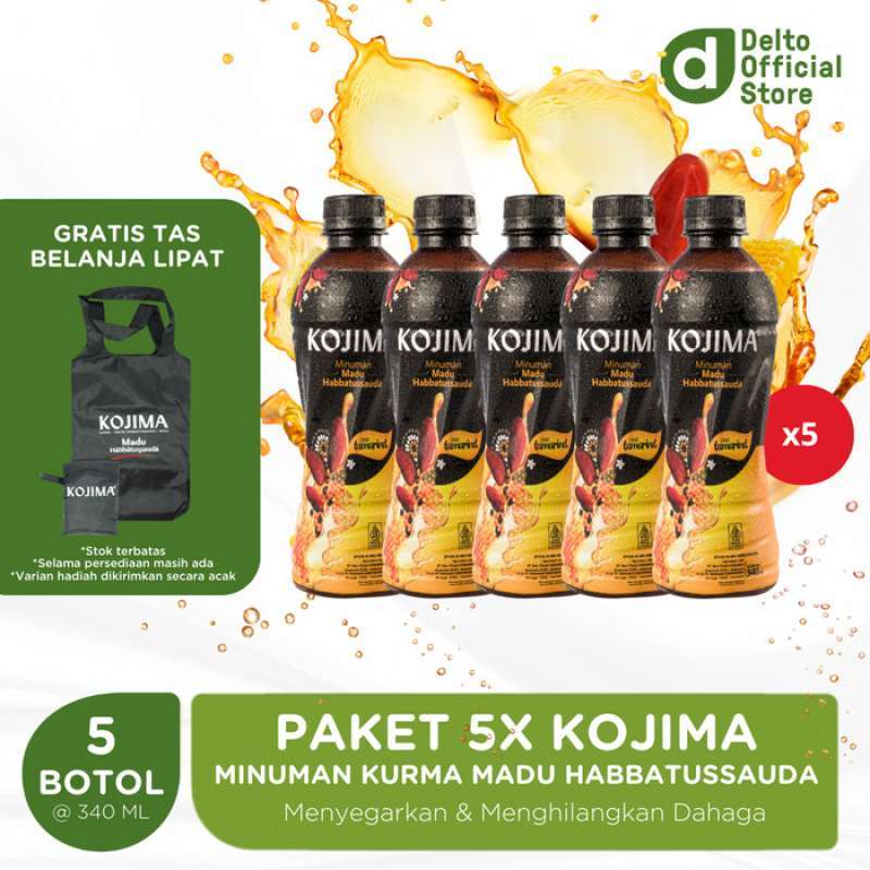 Promo Paket 5x Kojima Minuman Kurma Madu Habbatussauda 340 Ml Diskon 74% Di Seller Deltomed ...