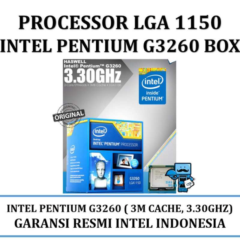 Promo Terbaik Processor Intel Pentium G3260 3m Cache, 3.30 Ghz Box Baru ... Promo Terbaik Processor Intel Pentium G3260 3m Cache, 3.30 Ghz Box Baru ...