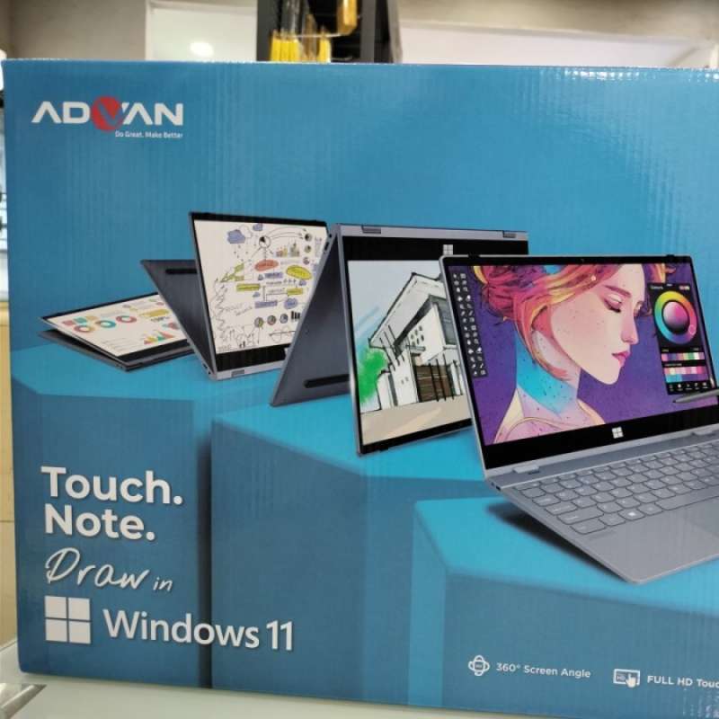 Promo Promo Laptop Advan 360 Stylus 2In1 Touch Note Draw Indows11 Ram 8 ...