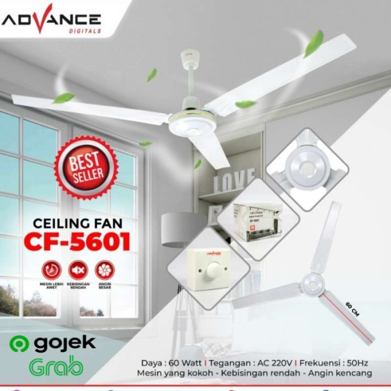 Promo 100% Produk Ori Advance Kipas Baling Baling Besi / Ceiling Fan 56 ...