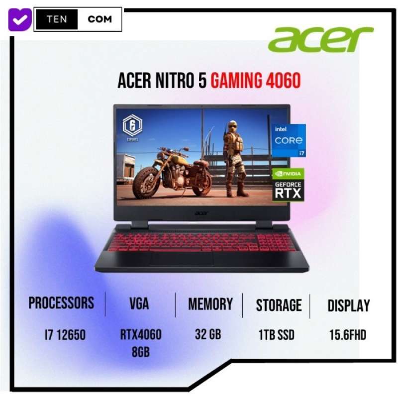 Jual Terbaru Acer Predator Nitro 5 Rtx 4060 8Gb I7 16Gb 512Gb Ssd 15.6 ...