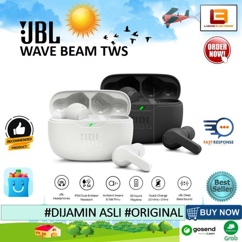 Promo Jbl Wave Beam True Wireless Earbuds - White Diskon 1% Di Seller ...