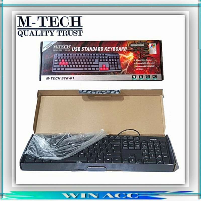 Promo Keyboard Usb Standar M-tech Original For Pc Laptop - Hitam Diskon ...