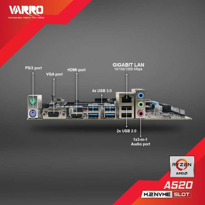 Jual Motherboard Varro A520 Vr-4 Di Seller Bengkelkomputerptk - Sei ...