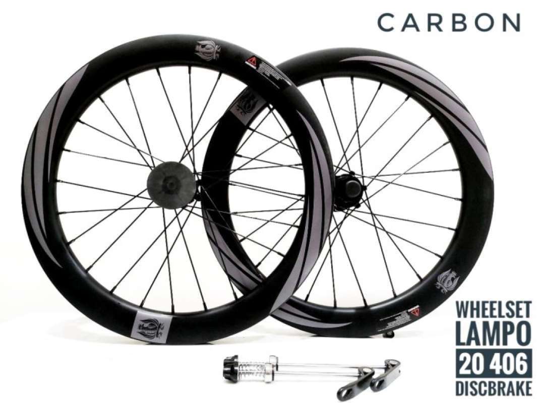 Jual Wheelset Carbon Lampo 16 349 / 20 406 / 22 451 Disc & V-b Like ...