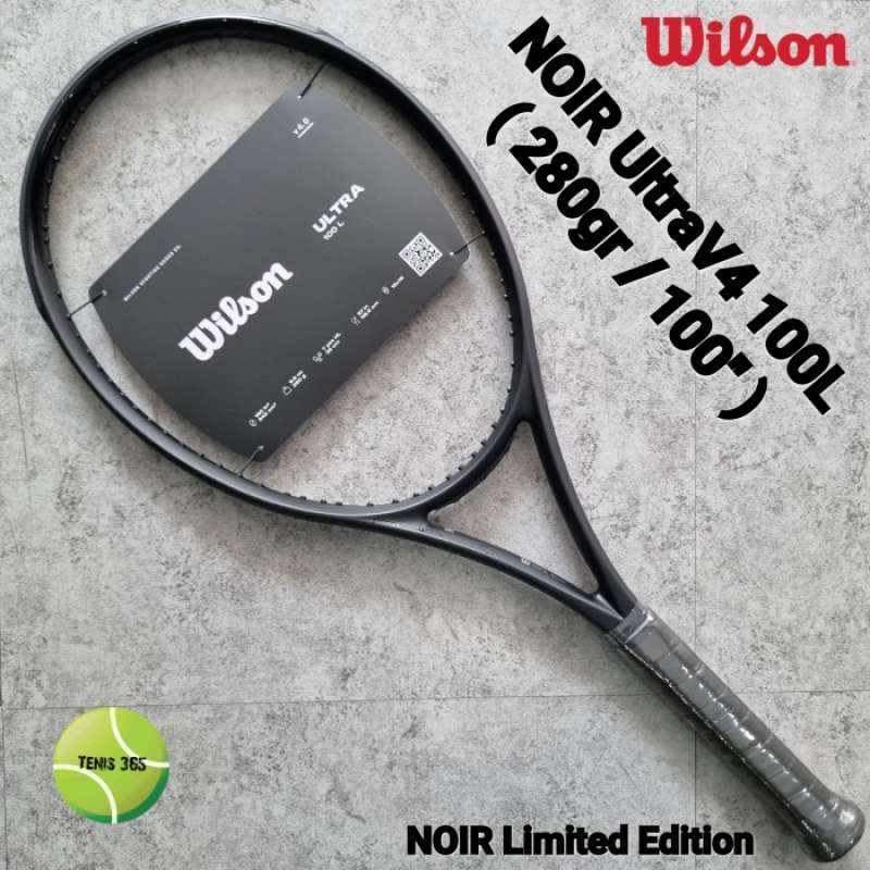 Promo Raket Tenis Wilson Noir Ultra V4 100 / 100L ( Black Edition ...