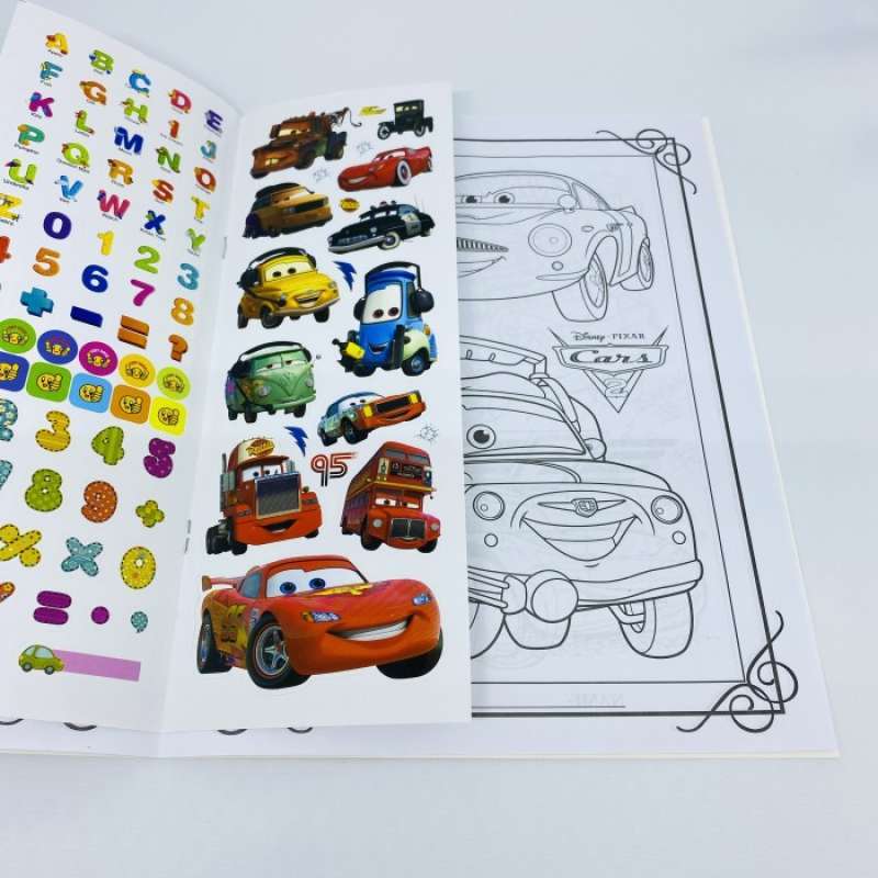 Promo Buku Mewarnai Gambar Anak Sticker Activity Book Cars Mcqueen ...