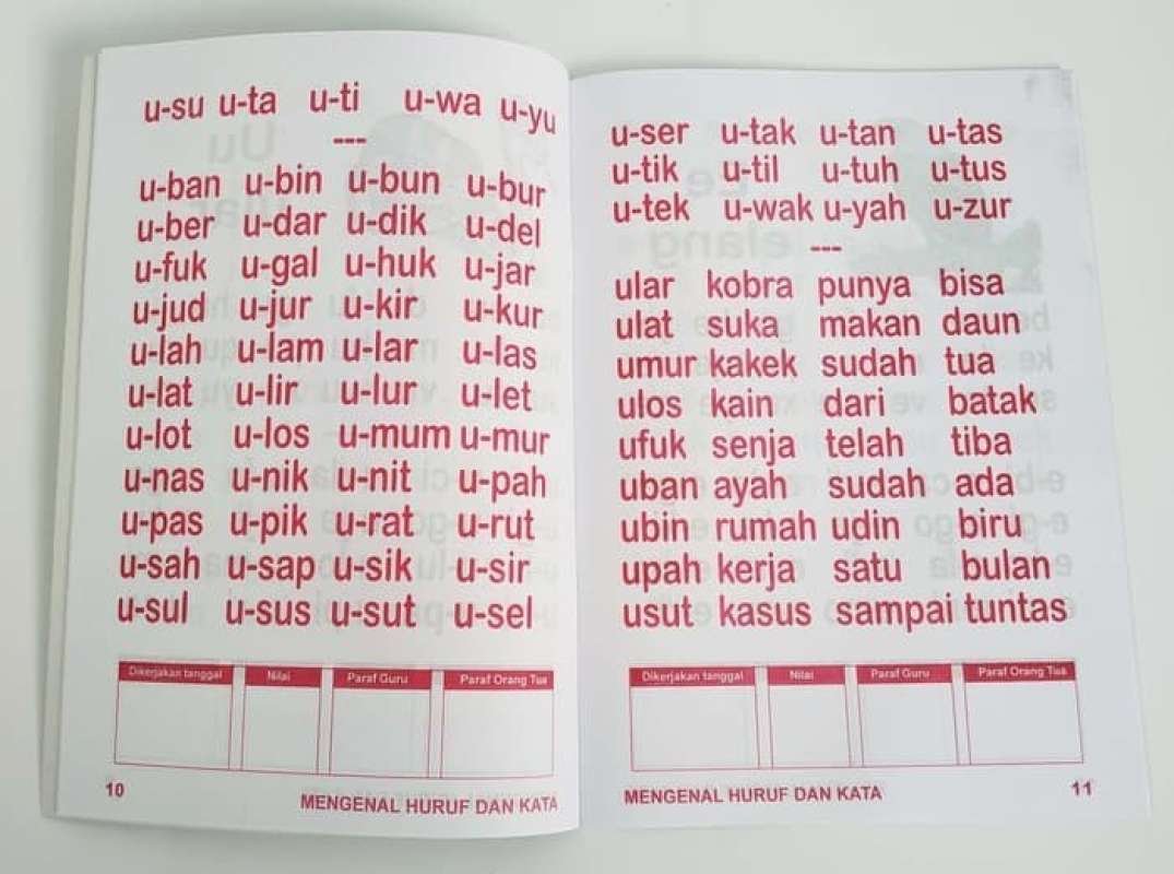 Promo Buku Mengenal Huruf Dan Kata Untuk Paud / Tk Edukasi Murah Meriah ...