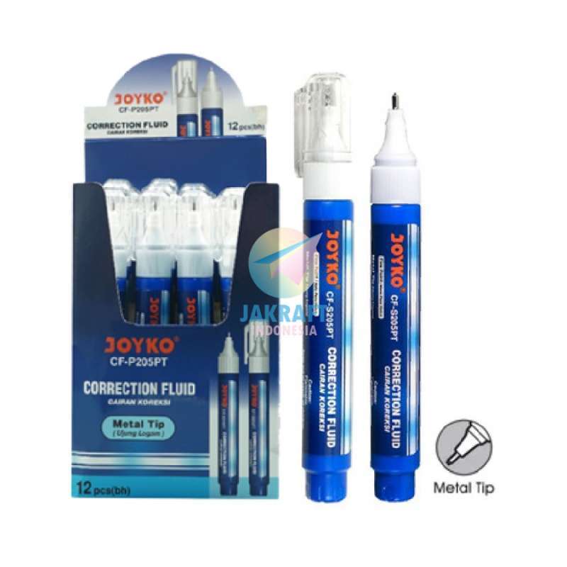 Jual Tipe-x Tipex Tip-ex Cair Joyko Cf-s205pt Correction Fluid Tip Besi ...