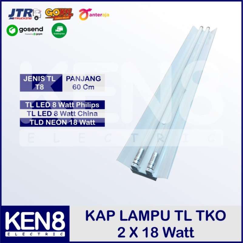 Promo Kap Lampu Tl Tko 2 X 18 Watt 2 X 8 Watt Led - Poroswonderland ...