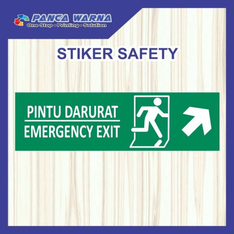 Promo Sticker Safety Sign / Sticker Pintu Darurat / Emergency Exit K3 ...